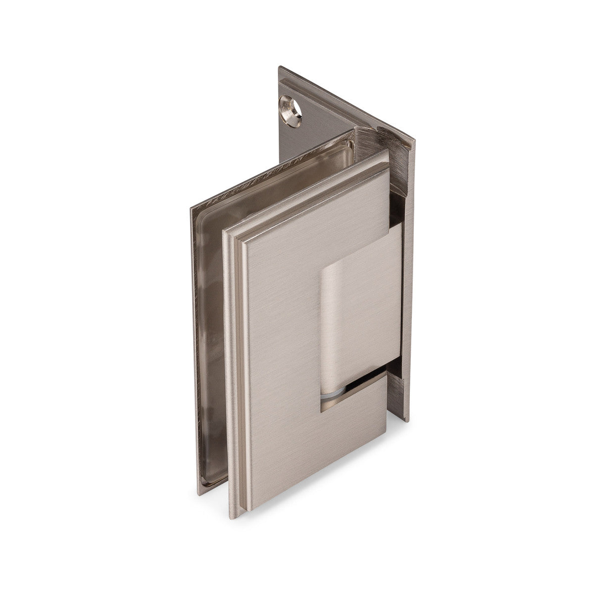 Symphony Standard Duty 90 Degree Wall-Glass Hinge with Offset Backplat ...